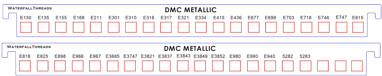 DMC METALLIC Thread Organizer 37 DMC Metallic Colors Hanging | Etsy