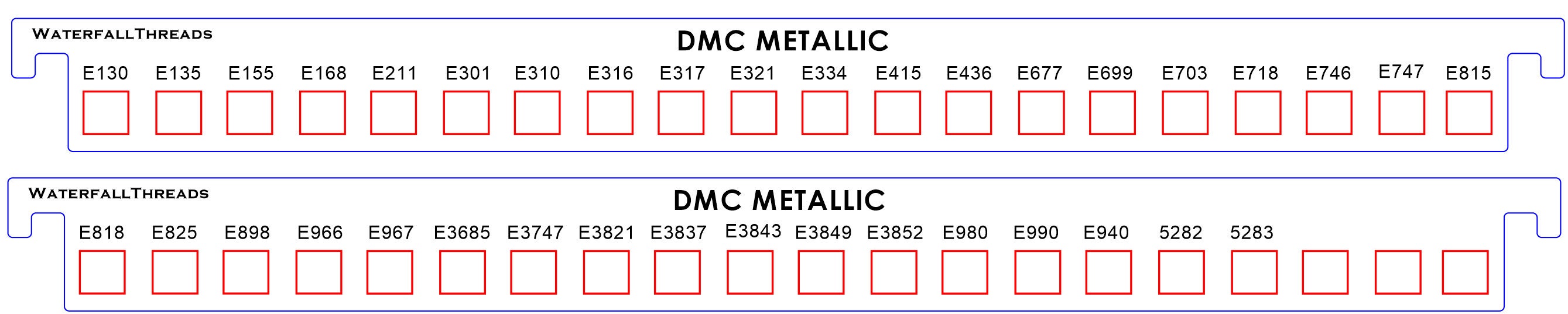 DMC METALLIC thread organizer 37 DMC Metallic colors Hanging | Etsy