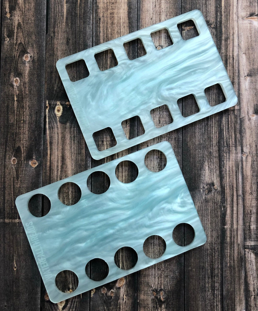 PALE BLUE Mother-of-pearl Iridescent Acrylic Threadkeep, 10, 12, and 24 ...