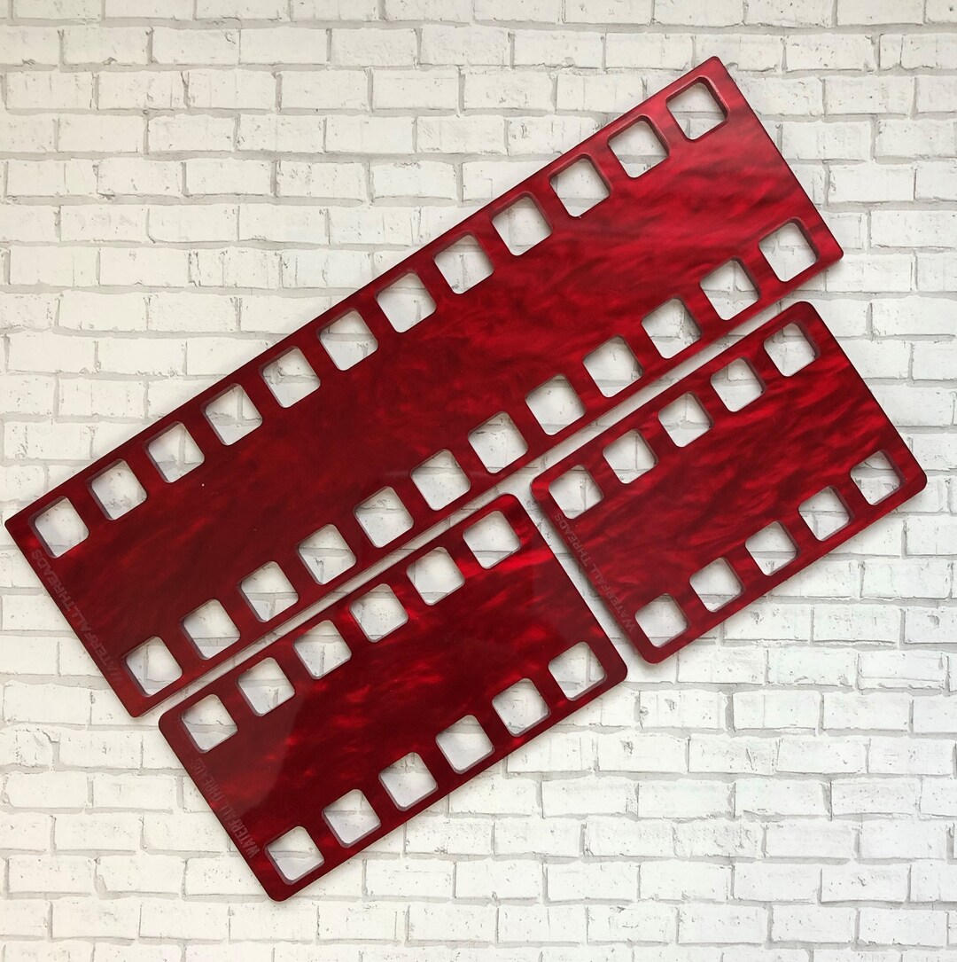 RUBY RED Iridescent Acrylic Threadkeep, 10, 12, and 24 Hole Thread ...