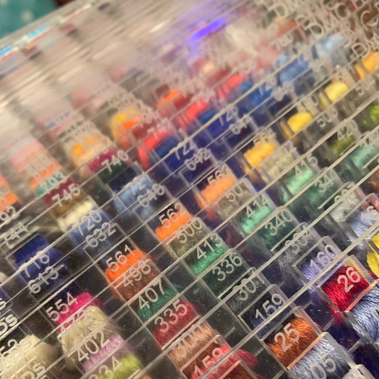 DMC DISCONTINUED Threads (#3880-3895) Hanging File Organizer, Hanging ...