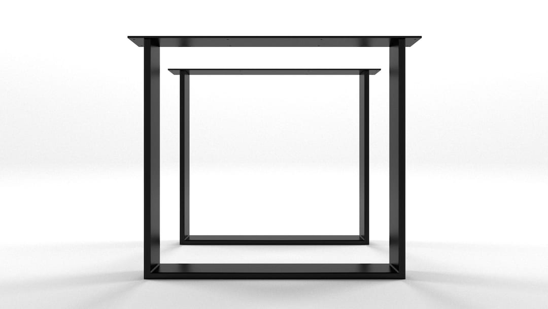 2x Industrial Style Iron Table Legs, Pieds De Table Industriel, Metal ...