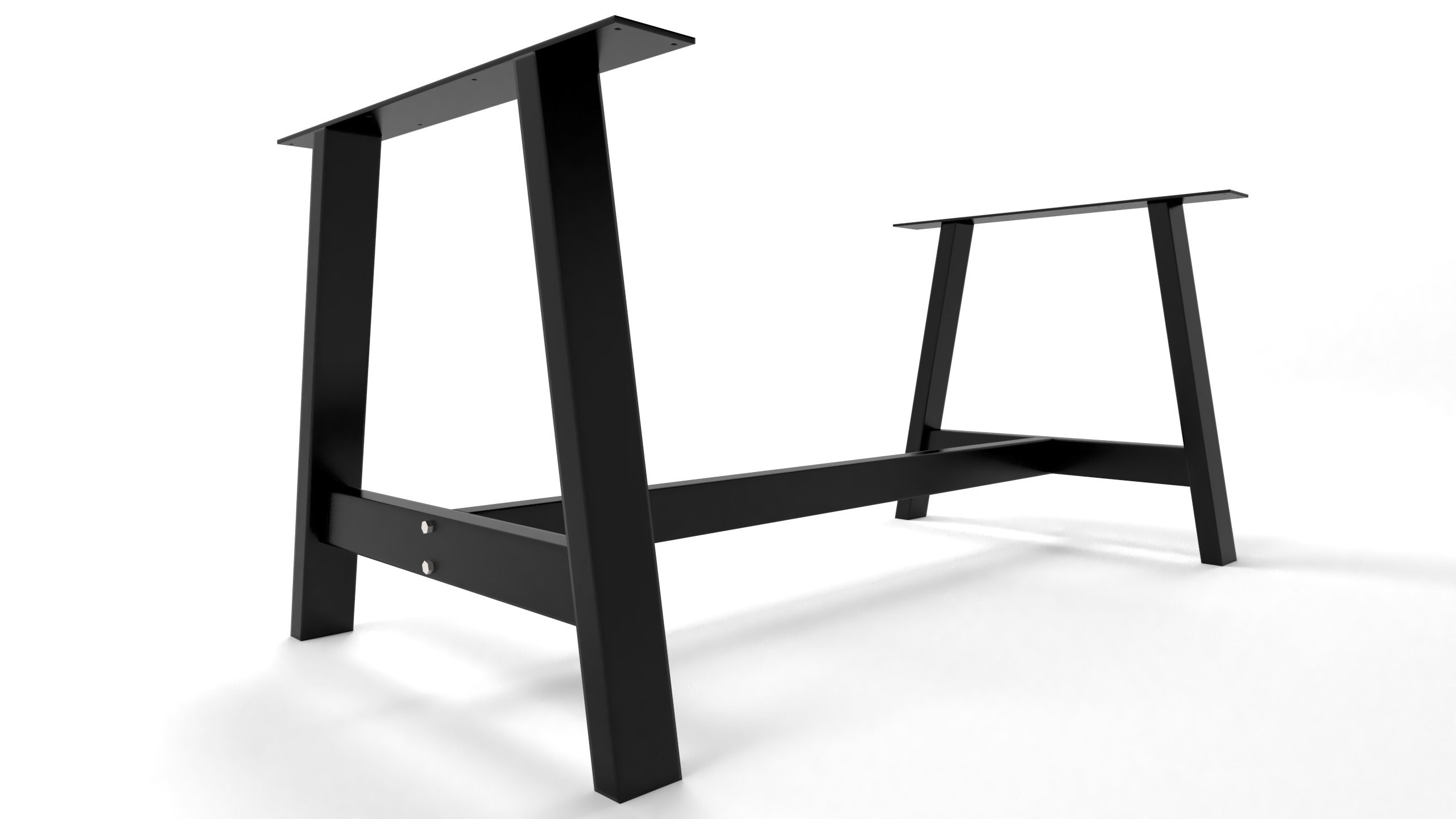 2x Metal table legs industrial design table base legs trapreze | Etsy