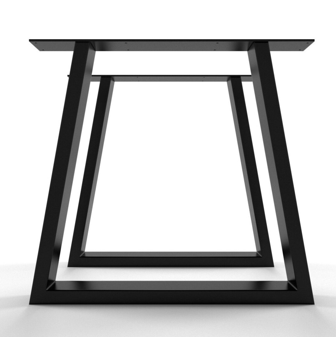 2x Trapeze-shaped Table Feet, Iron Table Legs, Steel Legs Trapeze ...