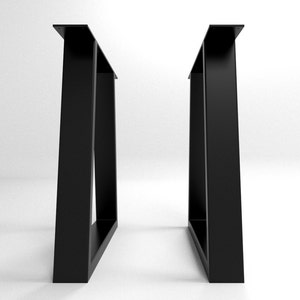 2x Trapeze-shaped Table Feet, Iron Table Legs, Steel Legs Trapeze ...