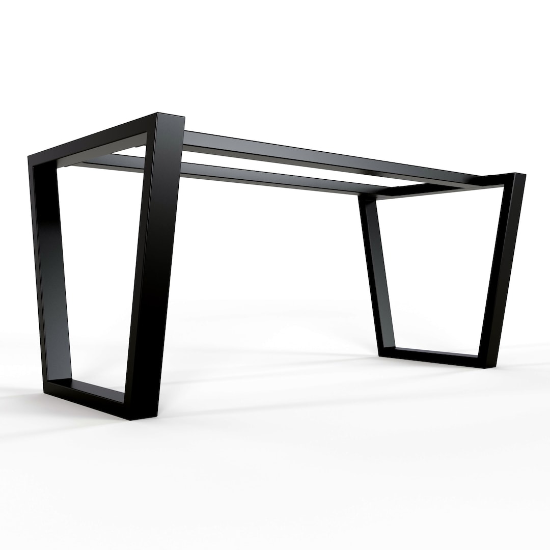 Table Legs, With Double Connecting Bar, Trapeizodal Shape TRIN2B8040 - Etsy