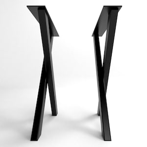 2x Metal Table Cross Legs in Shape in CROSS Industrial Design Cross ...
