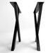 2x Metal Table Cross Legs in Shape in CROSS Industrial Design Cross ...