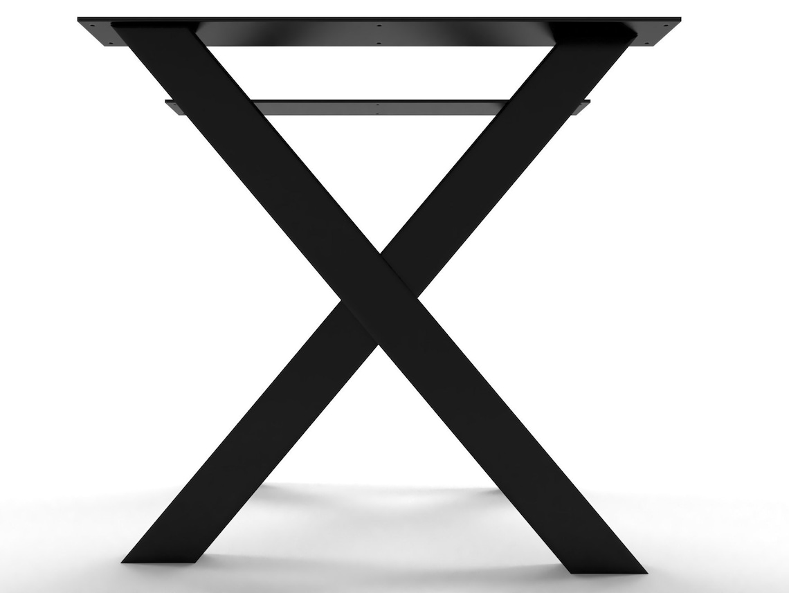 2x Metal Table Cross Legs in Shape in CROSS Industrial Design Cross ...