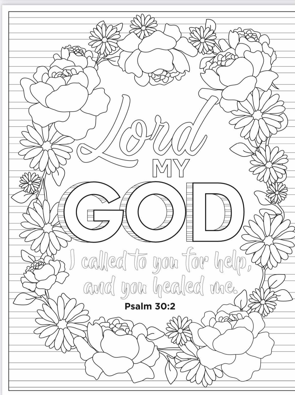 35 Bible Verse Coloring Pages Instant Download Value Bundle Floral ...