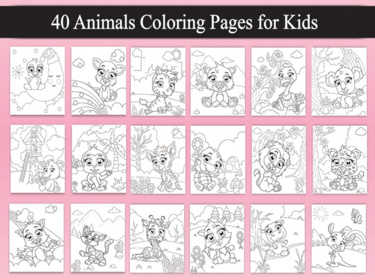 Animal Coloring Pages - 40 Printable Animal Coloring Pages for Boys ...