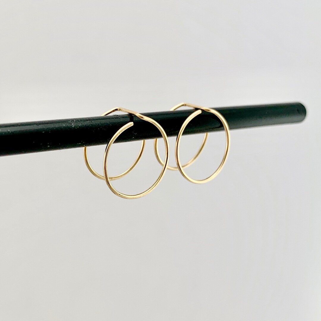 Double Circle Ear Jacket Earrings, Open Circle Earring Jacket, Front ...