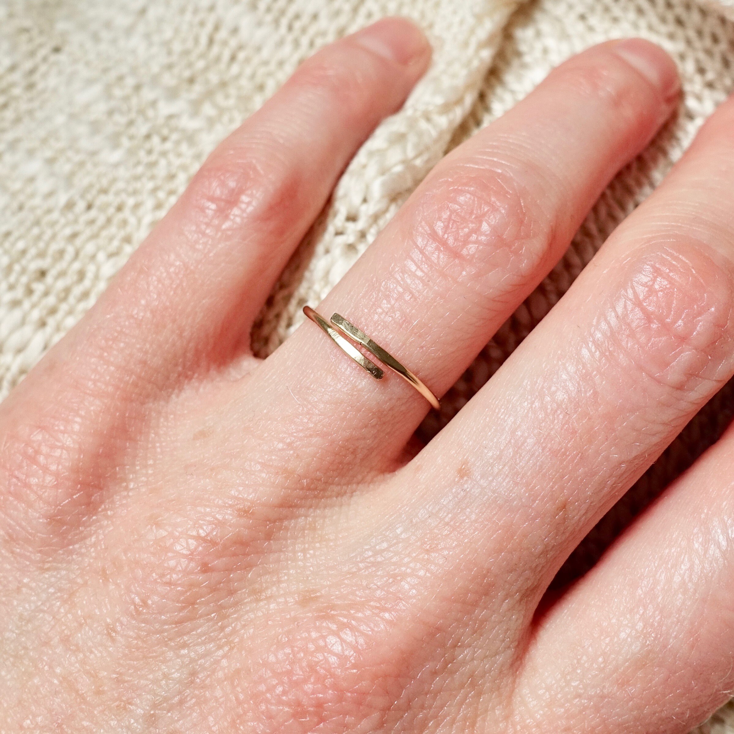 Dainty Gold Ring Thin Gold Ring 14K Gold Ring Delicate Gold | Etsy Canada