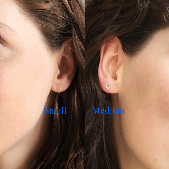 Circle Ear Huggies Minimal Hug Hoops Hug Hoop Earrings Gold | Etsy