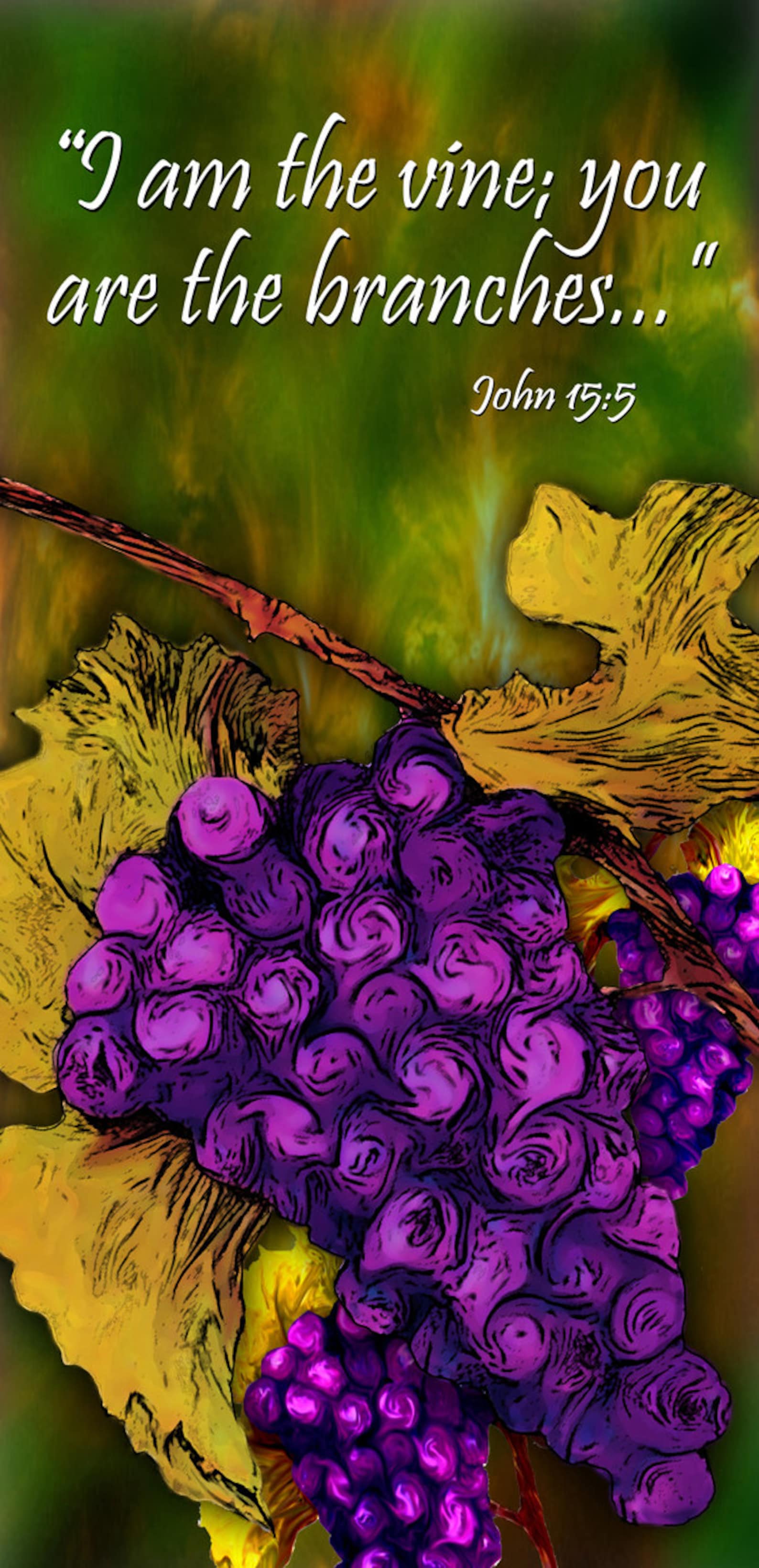 I Am the Vine / Church or Personal Banners for Your Home or Office ...