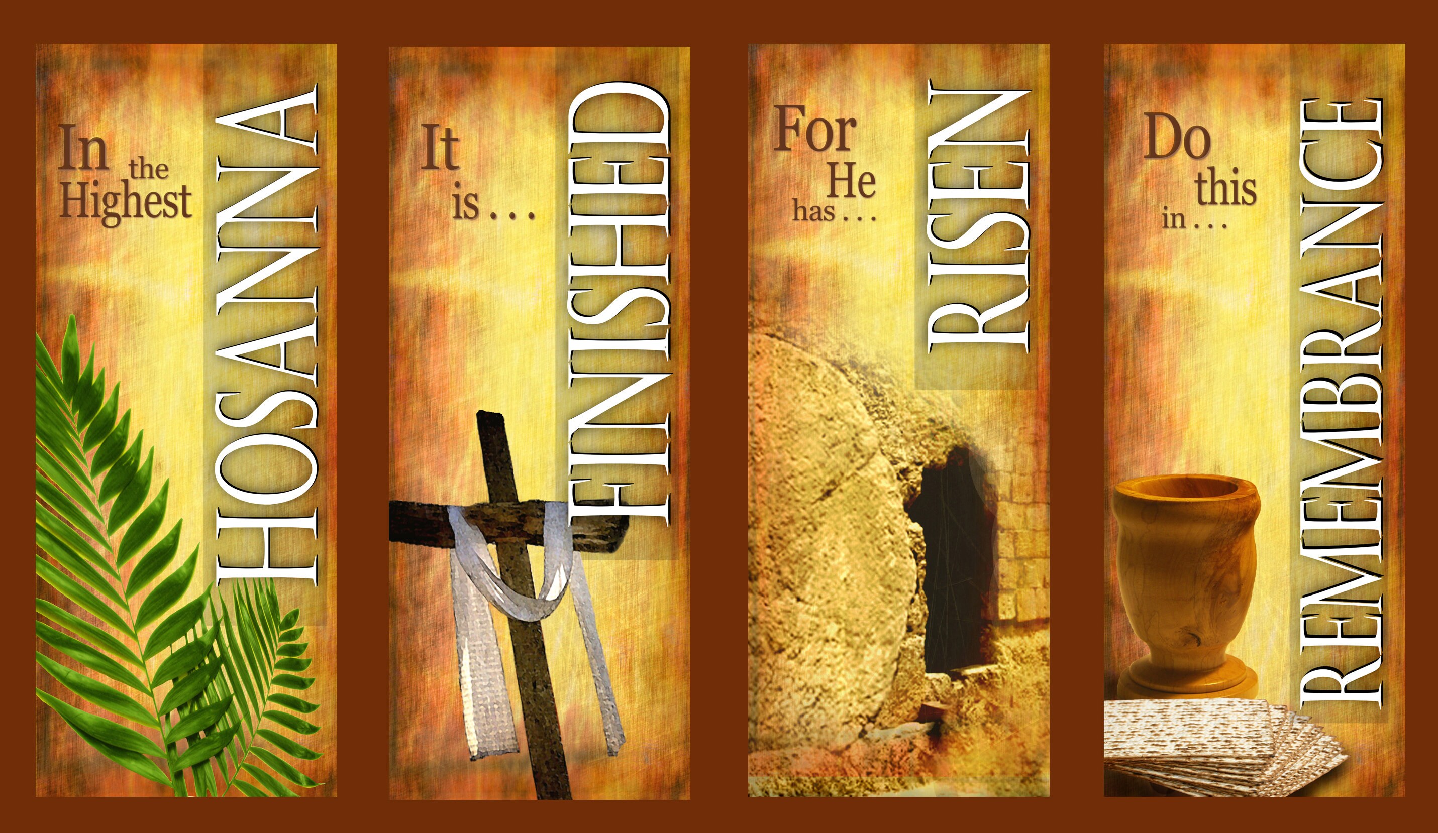 Easter Set D / Set of 4 Banners (G317) - Etsy