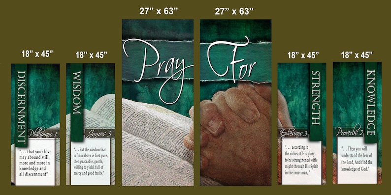 Pray for - Banner Set of 6 (G1017) - Etsy