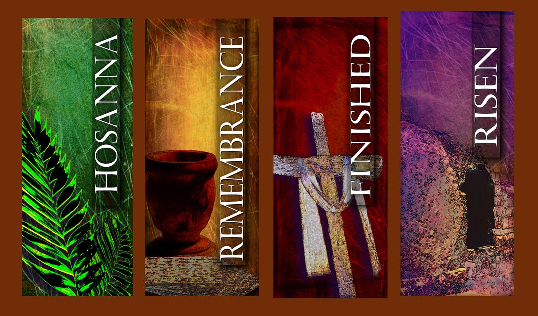 Easter Set (english) / Set of 4 Banners (G517) - Etsy