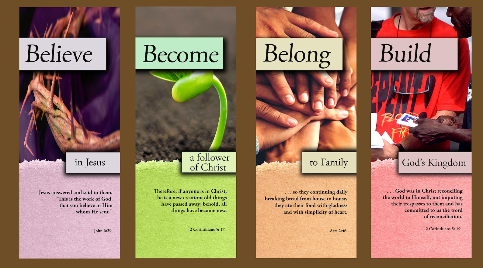 Believe / Become / Belong / Build Gospel Set of 4 Banners G319 - Etsy
