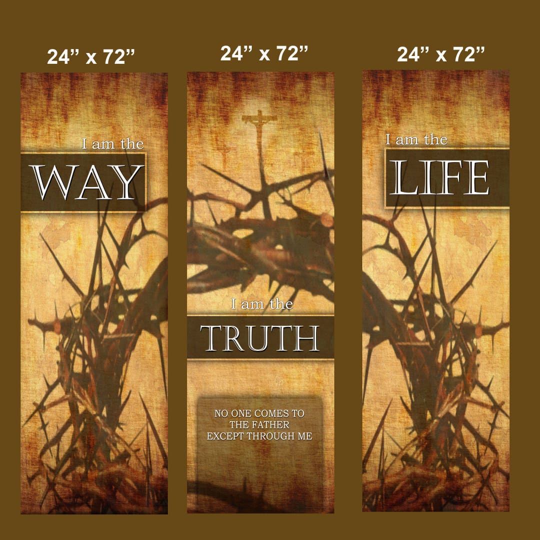 Way / Truth / Life / Set of 3 Banners (G917-3) - Etsy