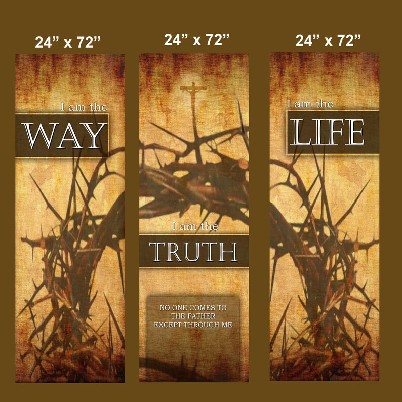 Way / Truth / Life / Set of 3 Banners (G917-3) - Etsy
