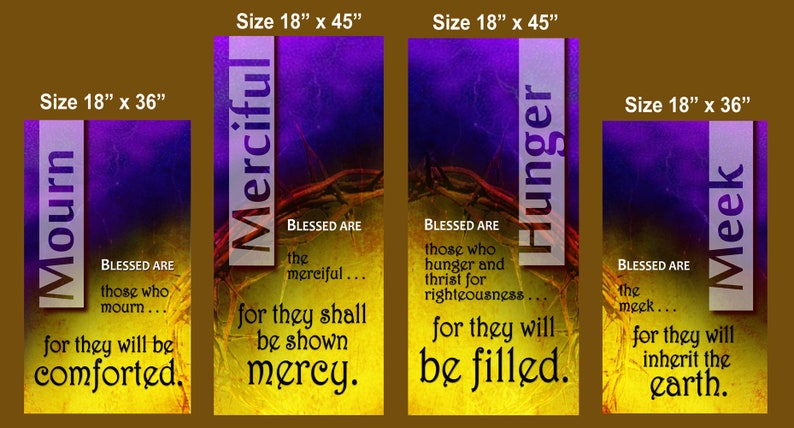 Beatitudes - Banner Set of 4 (G916) - Etsy