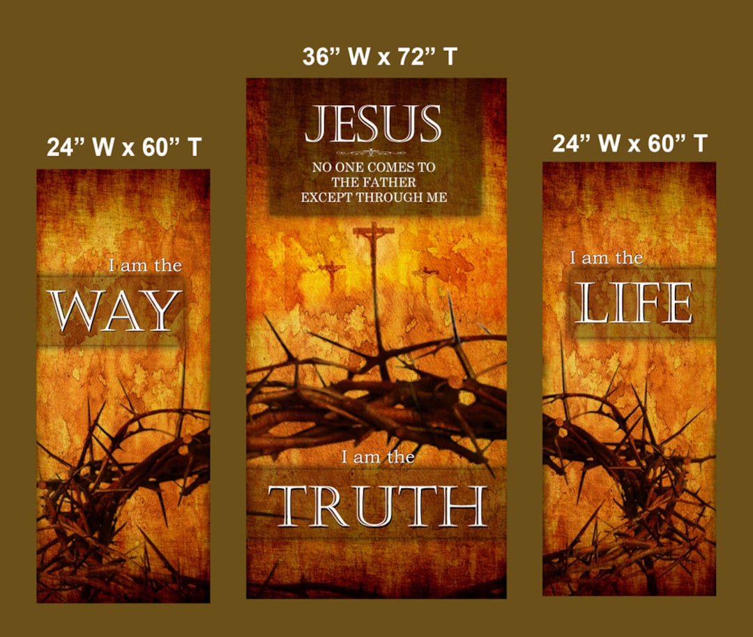 Way / Truth / Life / Set of 3 Banners (G917-1 Jesus) - Etsy