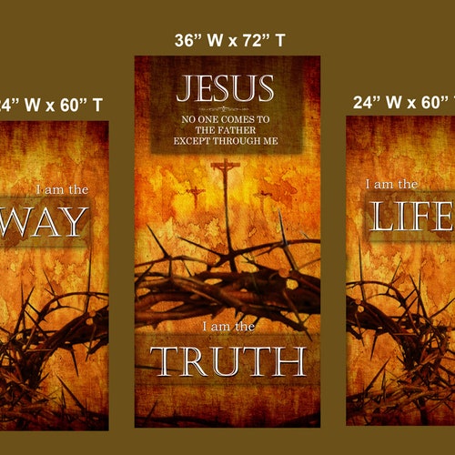 Way / Truth / Life / Set of 3 Banners G917-1 Jesus - Etsy