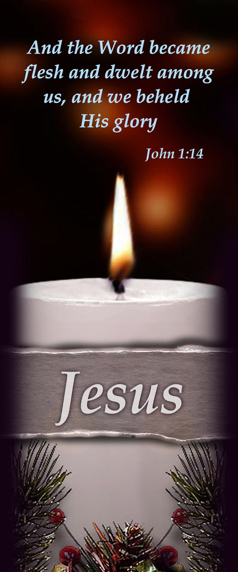 Advent Candles for Christmas Holiday Banner Set of 5 G2018 - Etsy