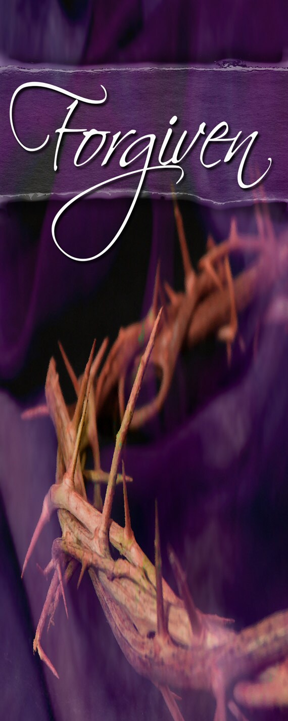 Thorns With Purple Robe - Forgiven / Inspirational Church Banner (G417 ...