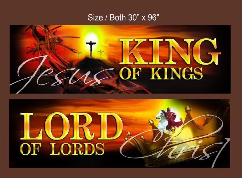 KING and LORD - Two Banner Set (G618) - Etsy