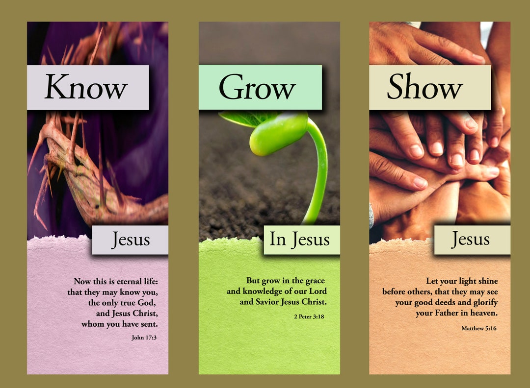 Know / Grow / Show / Set of 3 Banners (G319-7) - Etsy