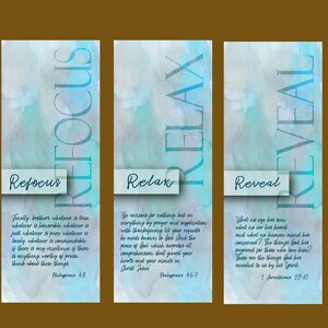 Reset / Refocus / Relax / Reveal / Renew - Set of 5 Banners (G920) - Etsy