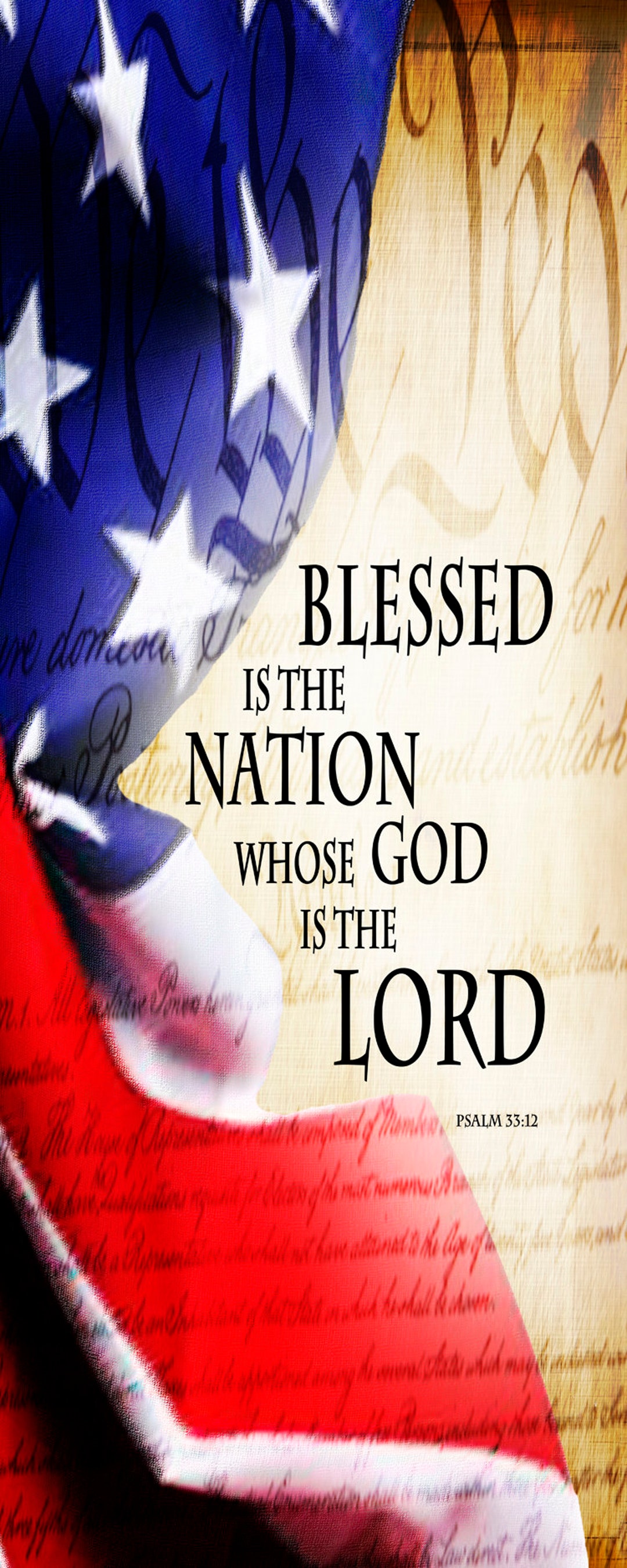 Blessed is the Nation / Church or Personal Banners for Your Home or ...