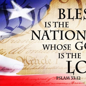 Blessed is the Nation. . . / Ex-large Yard Banner (1718-1) - Etsy