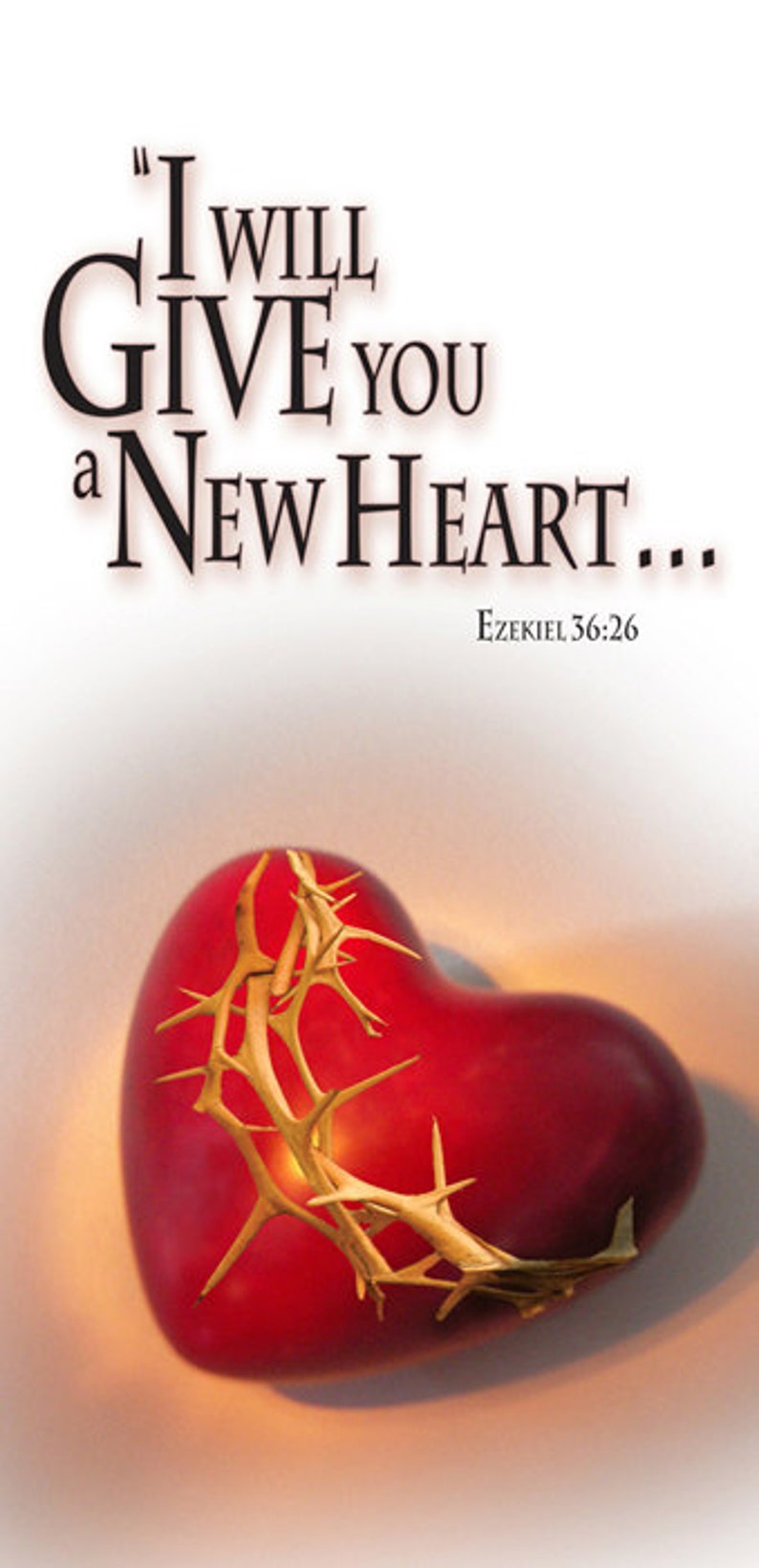 A New Heart / Church or Personal Banners for Your Home or Office (G608 ...