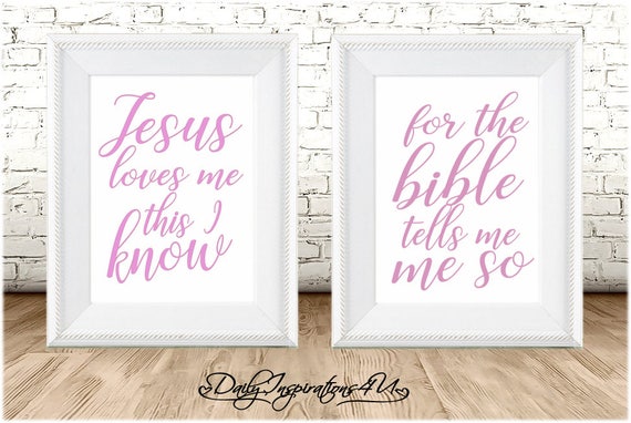 Girls Nursery Prints Wall Decor Minimalist Christian Art | Etsy