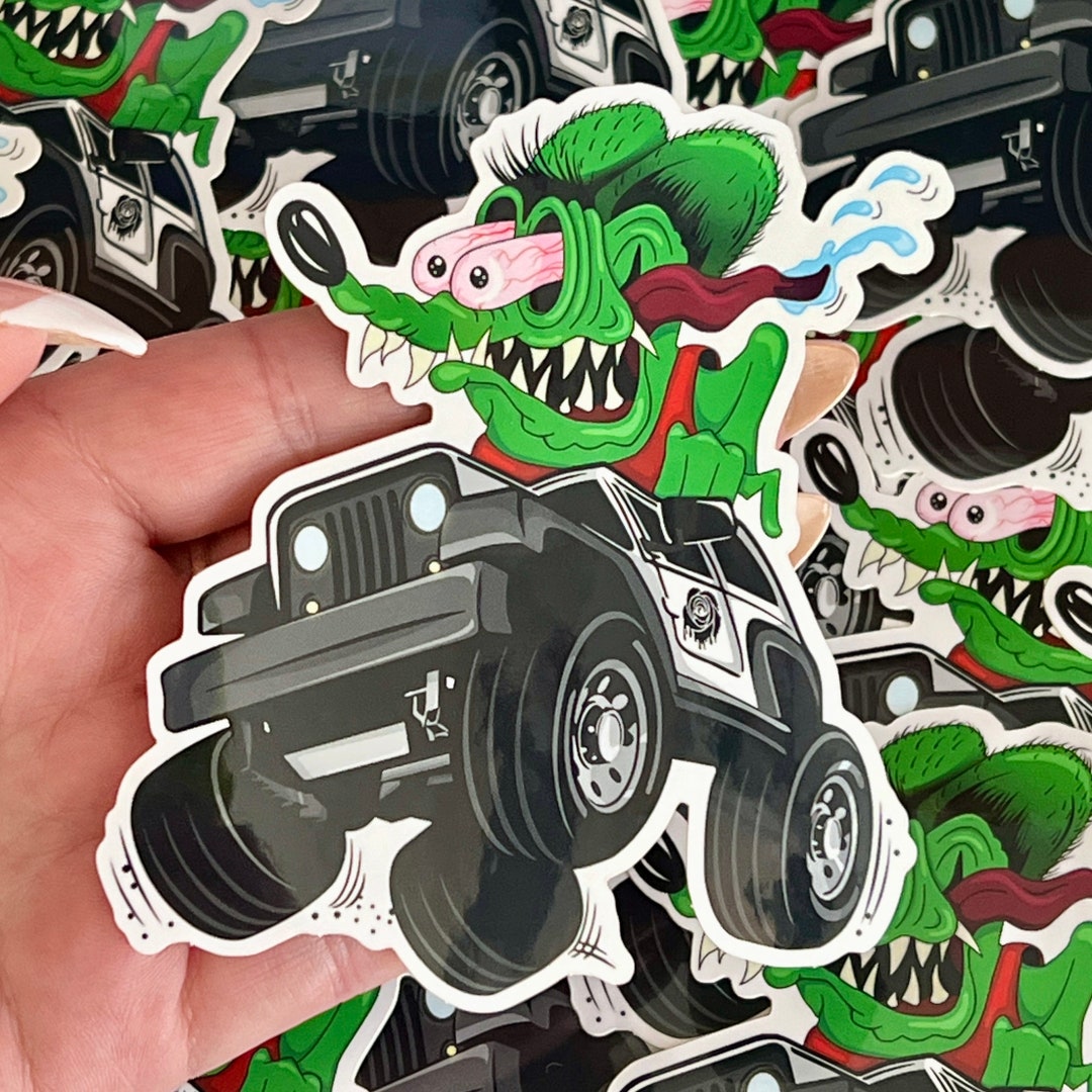Rat Fink Jeep Vinyl Sticker - Etsy