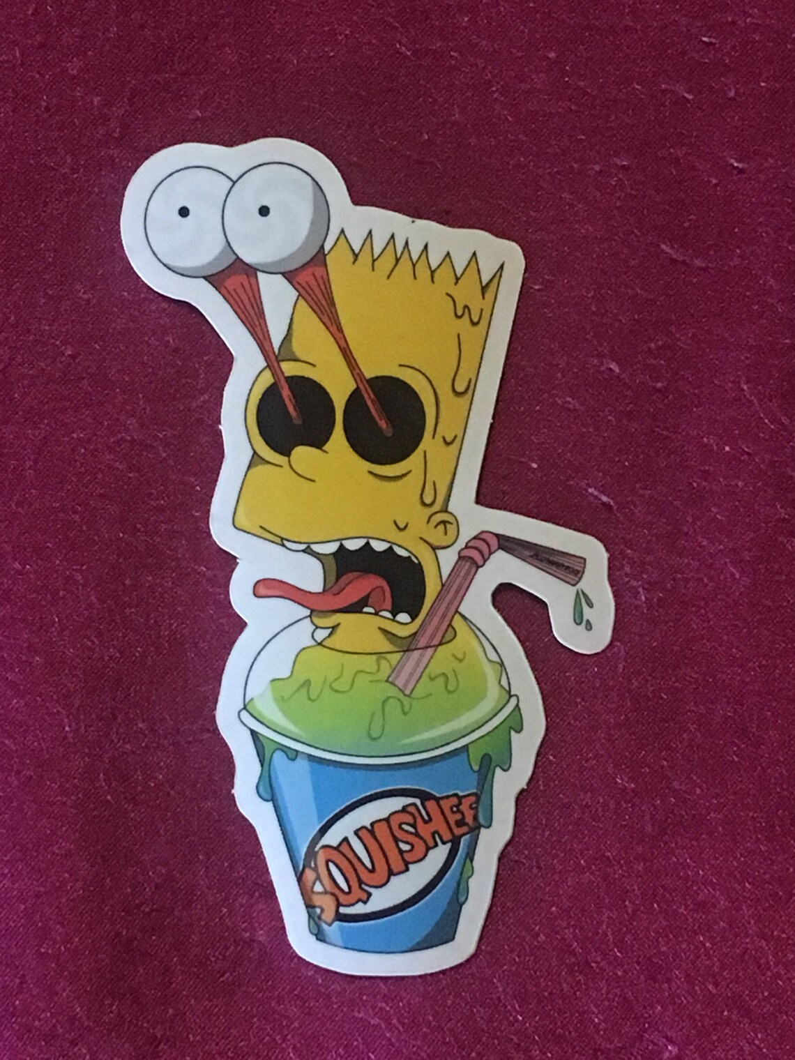 Bart Squishee Vinyl Sticker - Etsy