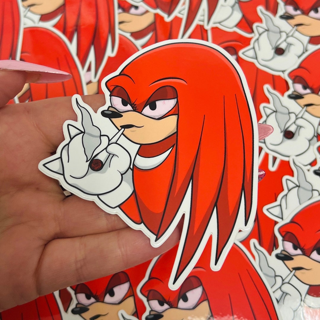 Knuckles Smoking Vinyl Sticker - Etsy