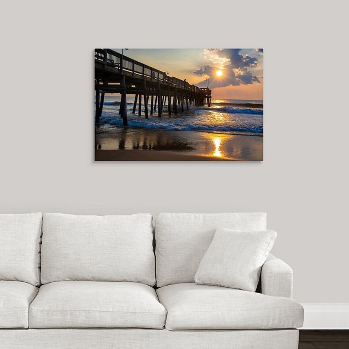 Sandbridge Fishing Pier Sunrise Virginia Beach Dawn Atlantic Ocean ...