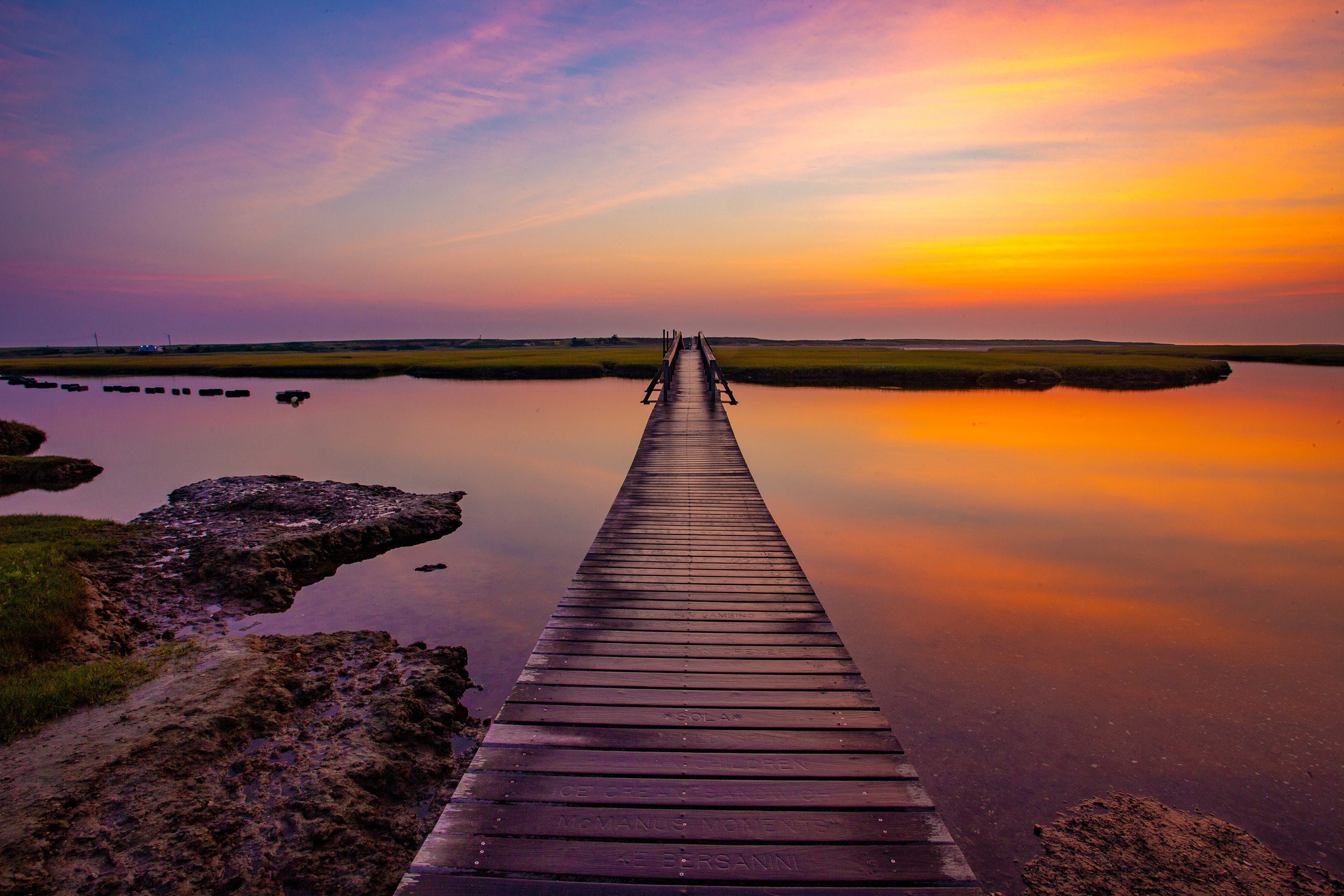 Cape Cod Sandwich Wooden Boardwalk Sunrise Photo Print Canvas Wall Art ...