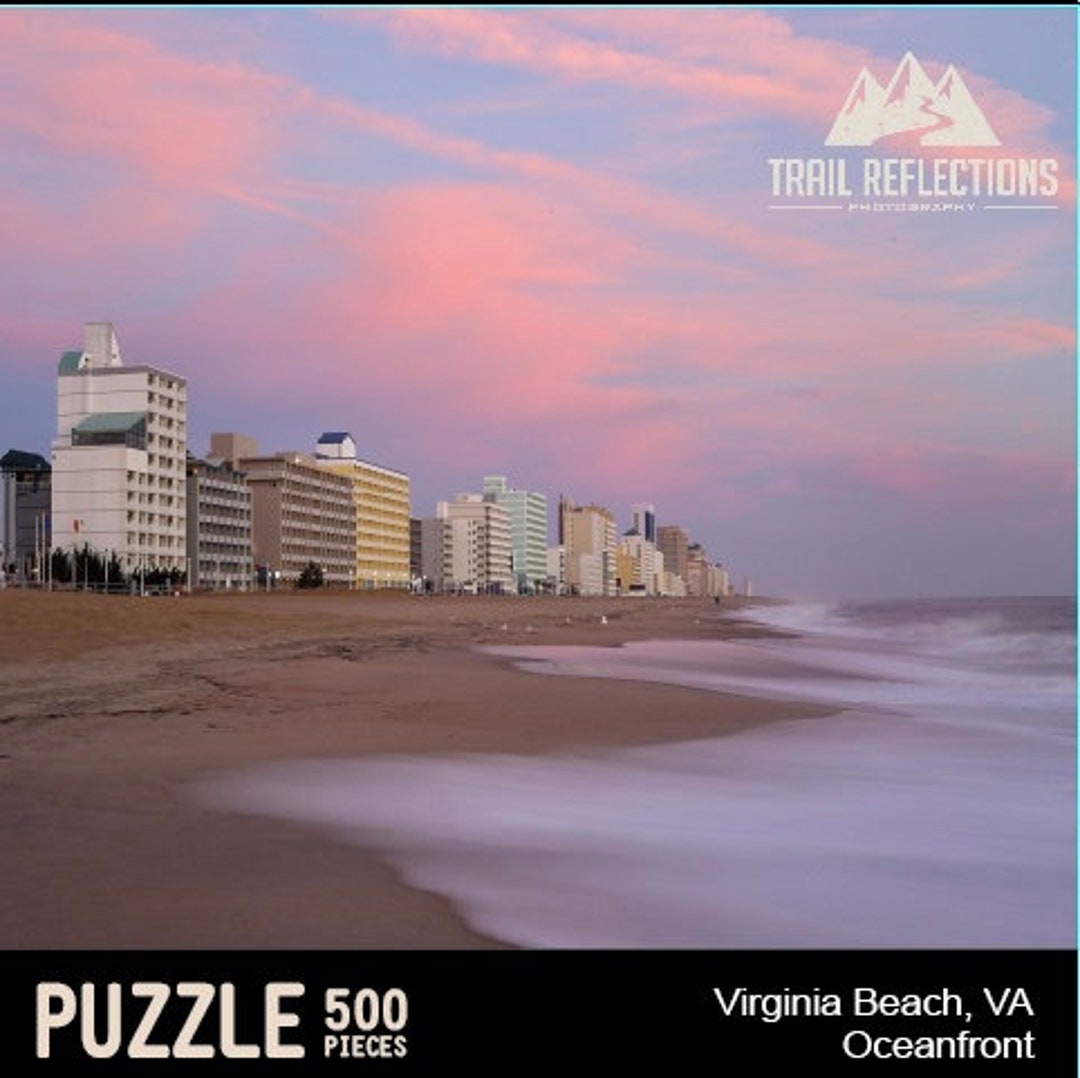 Virginia Beach, VA Oceanfront Sunrise Skies 500 Piece Jigsaw Puzzle - Etsy
