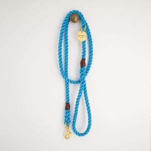 Sky Blue Rope Dog Leash // Rope Dog Lead Strong Dog Leash - Etsy