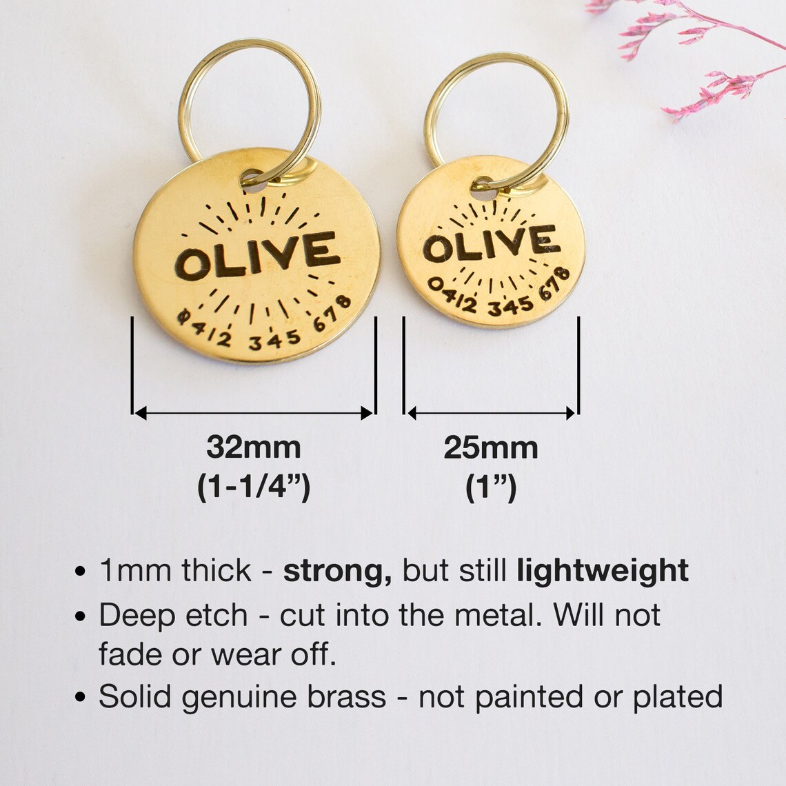 Personalized Vintage Dog Tag // Stamped Dog Tag Dog ID Tag - Etsy