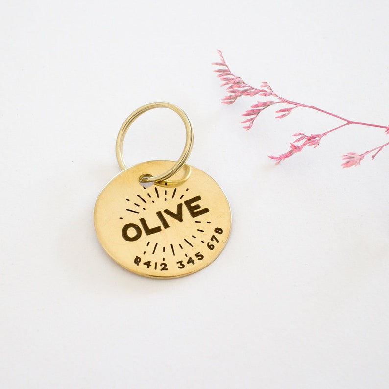 Personalized Vintage Dog Tag // Stamped Dog Tag Dog ID Tag - Etsy