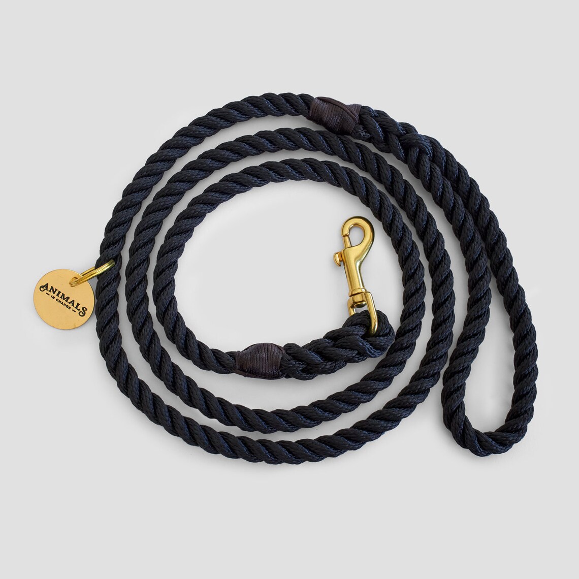 Midnight Black Rope Dog Leash // Rope Dog Lead Strong Dog - Etsy