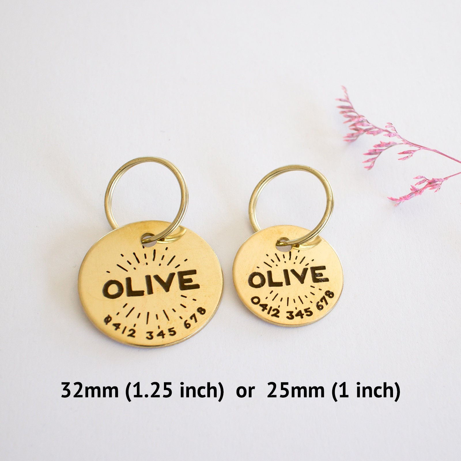 Personalized Vintage Dog Tag // Stamped Dog Tag Dog ID Tag - Etsy