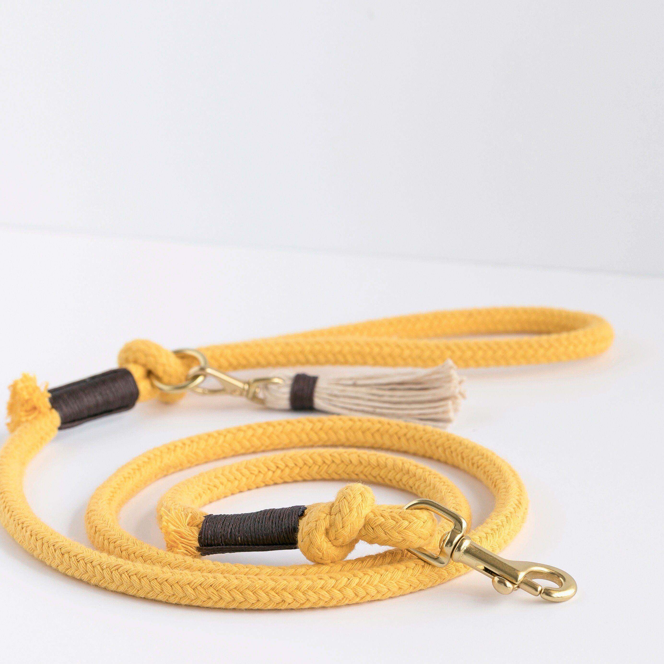 Sunflower Yellow Organic Cotton Rope Dog Leash // Rope Dog - Etsy