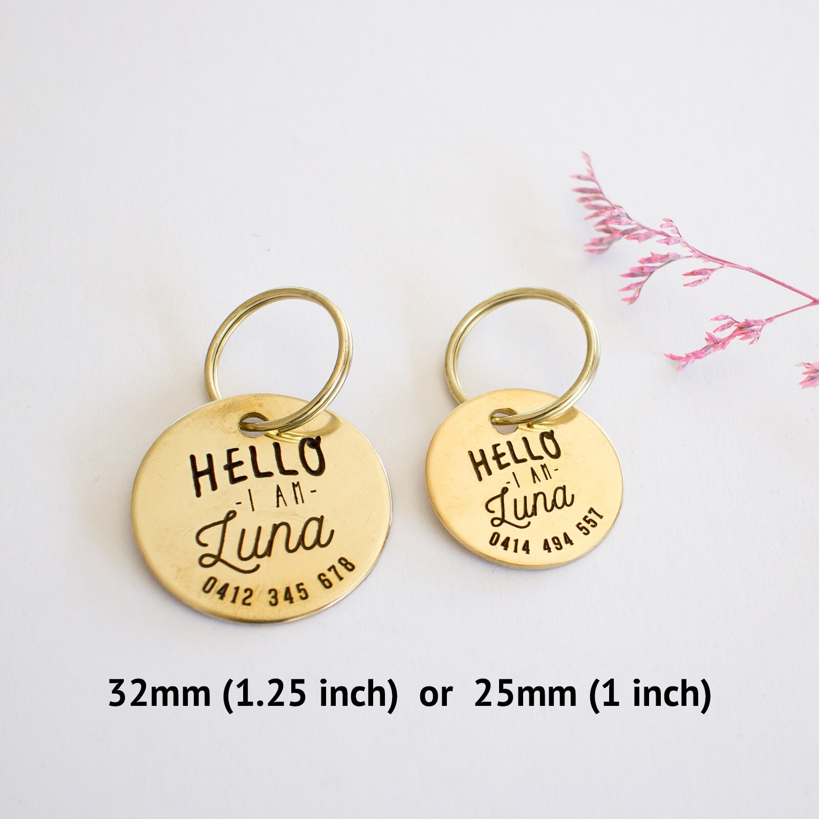 Personalized Vintage Dog Tag // Stamped Dog Tag Dog ID Tag | Etsy